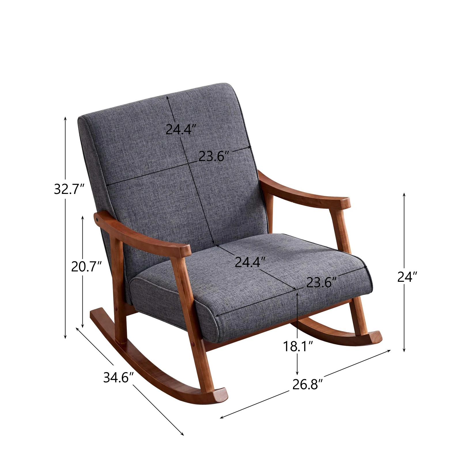 Wooden Rocking Chair Dimensions