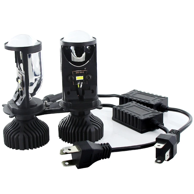 H7/H4 LED Motorcycle/car Headlight mini lens projector 3000k 4300k ...