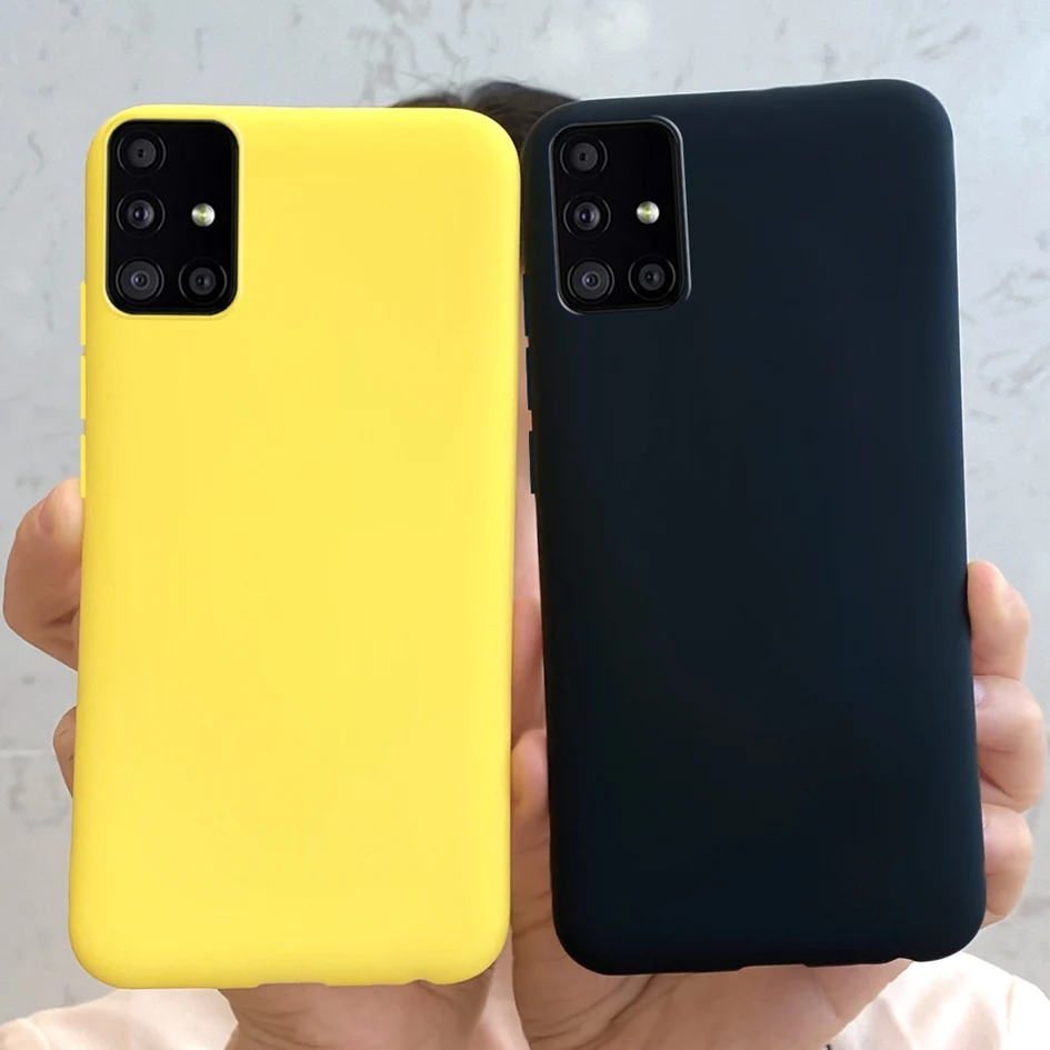 For-Samsung-Galaxy-A51-Case-2019-Yellow-Black-Matte-Cover-For-Samsung ...