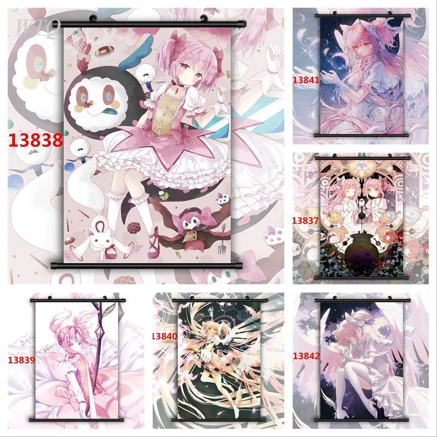 Puella-Magi-Madoka-Magica-Akemi-Homura-Anime-Posters-Wall-Poster-Canvas ...