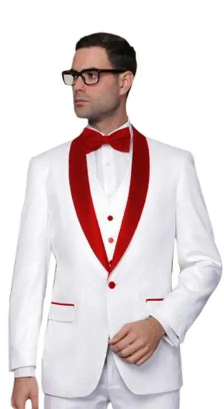 White And Red Suit