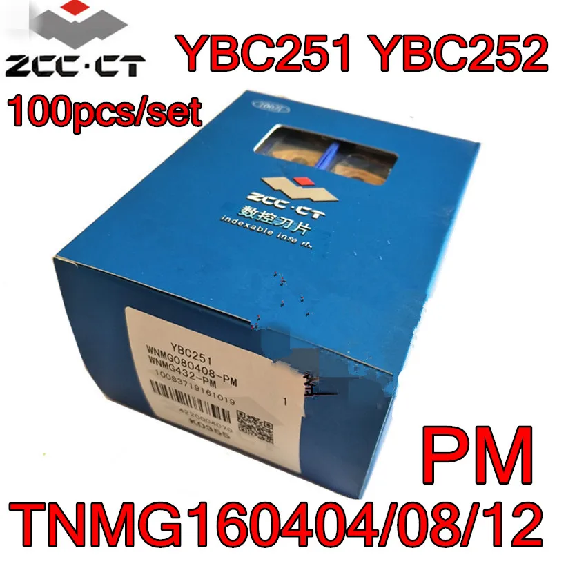 TNMG160404-PM-TNMG160408-PM-TNMG160412-PM-YBC251-YBC252-100pcs-set-Zcc ...