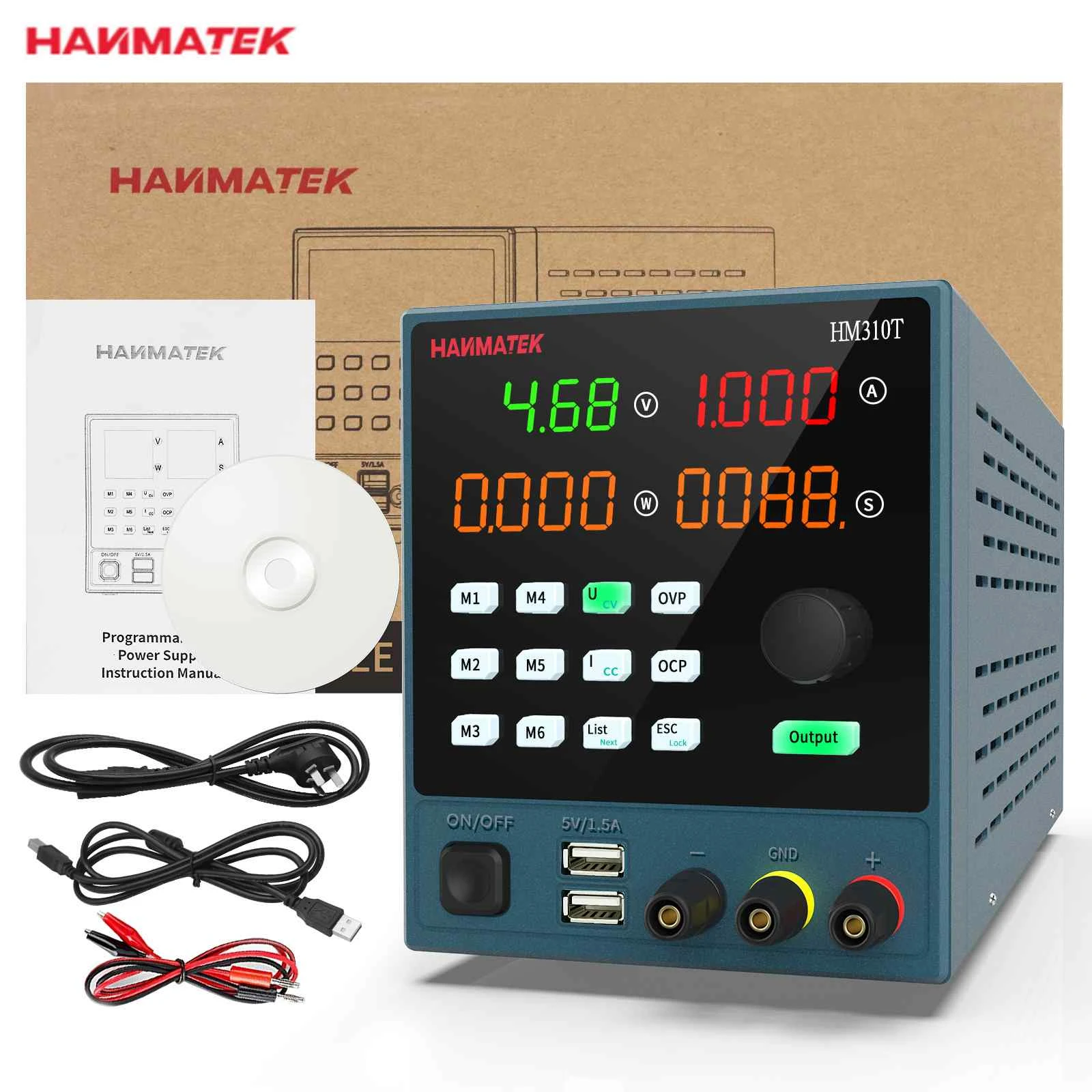Hanmatek Hm310 32v 10a Dc Power Supply Programmable Switch Multiple ...