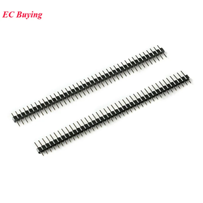 10pcs 40 Pin 1x40 Single Row 2.0mm Pin Header Connector Copper 40pin ...
