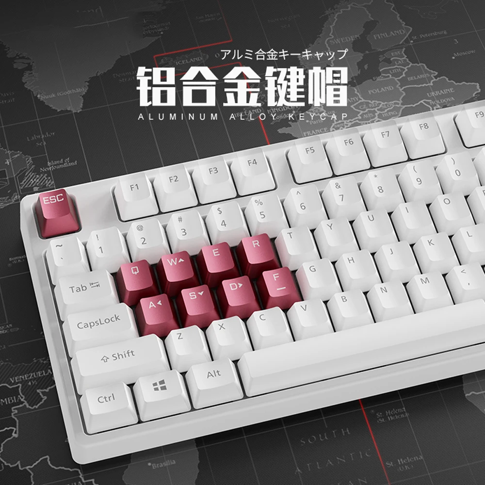 Full Metal Keycaps For Cherry Mx Switch Mechchanical Keyboard Blue Gold ...