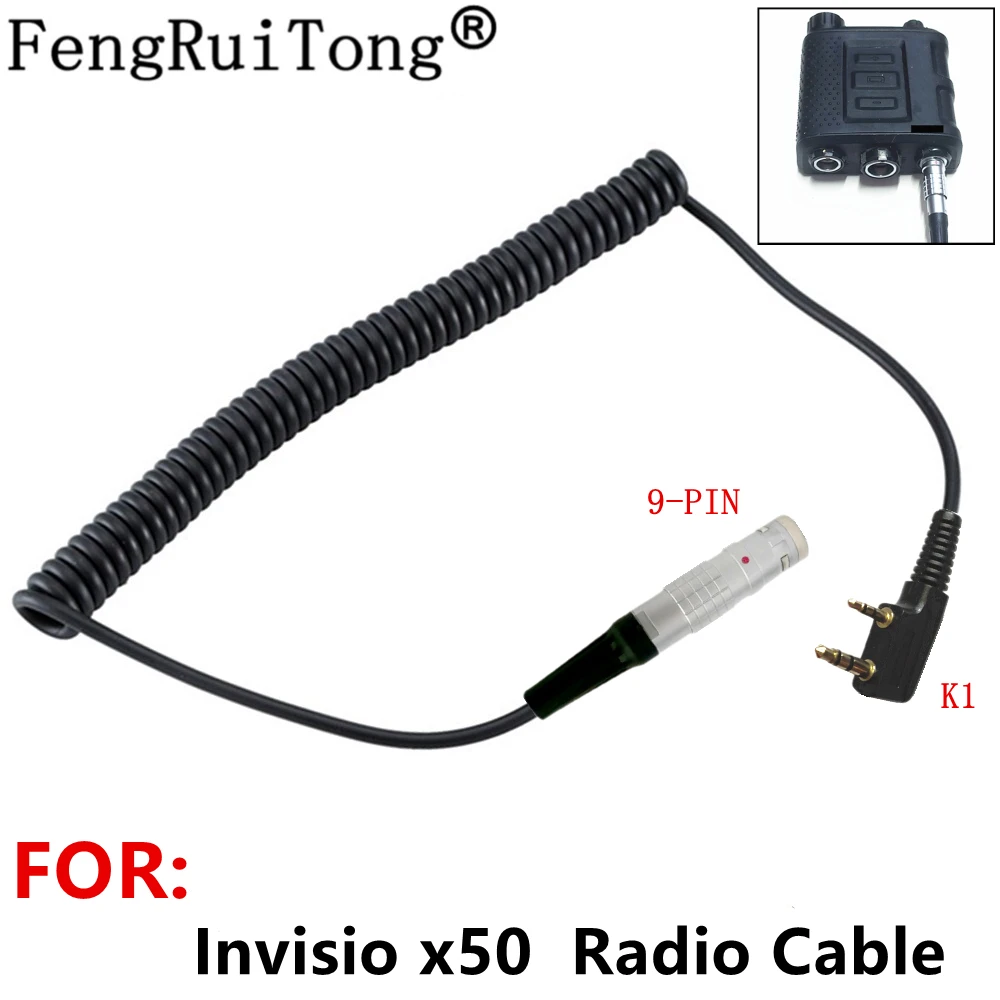 Radio-Cable-K1-to-lemo-9pin-for-Invisio-X50-ptt-for-Kenwood-2-Pin-Type ...
