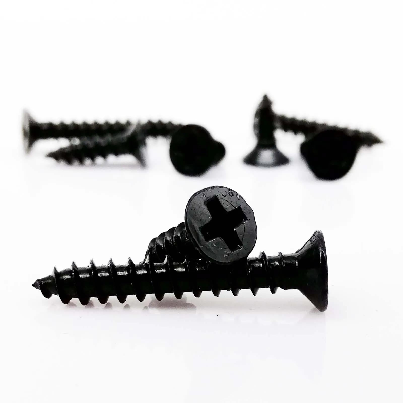 100pcs M1-3mm -Vis à bois autotaraudeuse en acier noir M1 M1.2 M1.4 M1.7 M2 M2.6 M3 M4, Mini ...