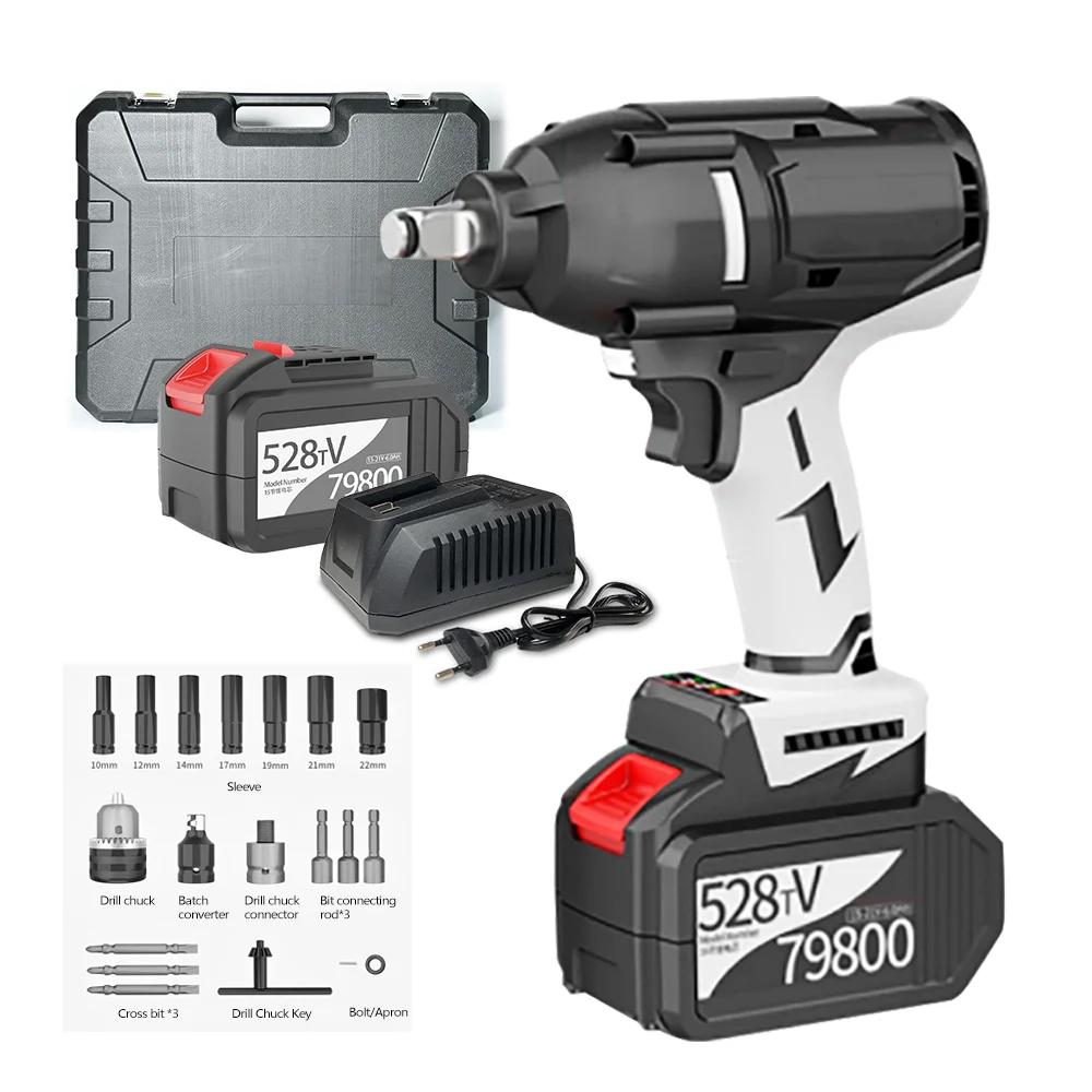 Cordless impact wrench 30000mah Electric Impact Wrench , 980N.m Max ...