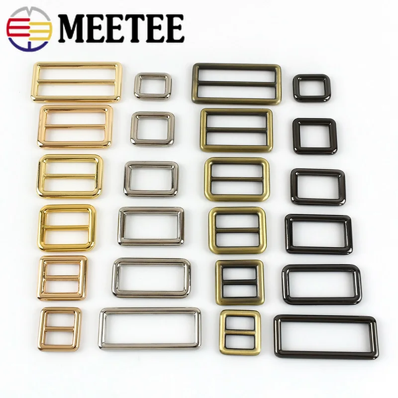 Meetee 10pcs 12 50mm Metal Adjust Tri Glide Buckle Strap Webbing Slider ...