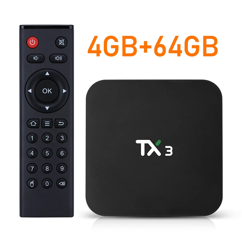 Transpeed Android 9,0 4G 64G tv BOX wifi Youtube 4k 3D Amlogic S905X3 ...