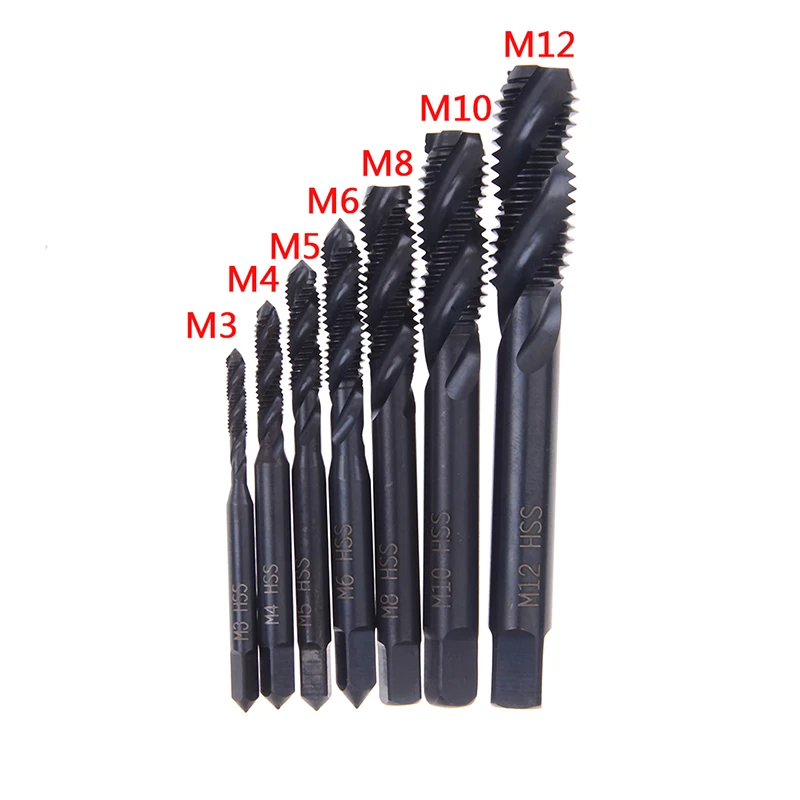 7 PCS HSS Machine Schroefdraad Metric Plug Tap Boor Set M3 M4 M5 M6 M8 ...
