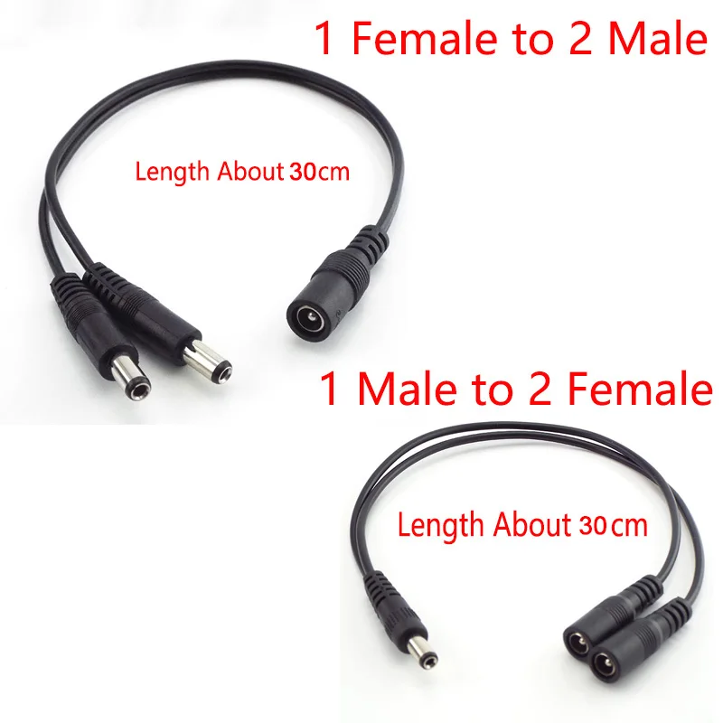 1-Female-To-2-Male-and-1-Male-To-2-Female-Plug-Jack-Splitter-Connector ...