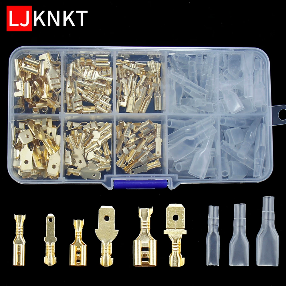 270/180/pcs Insulated Male Female Electrical Wire Connectors Plug ...