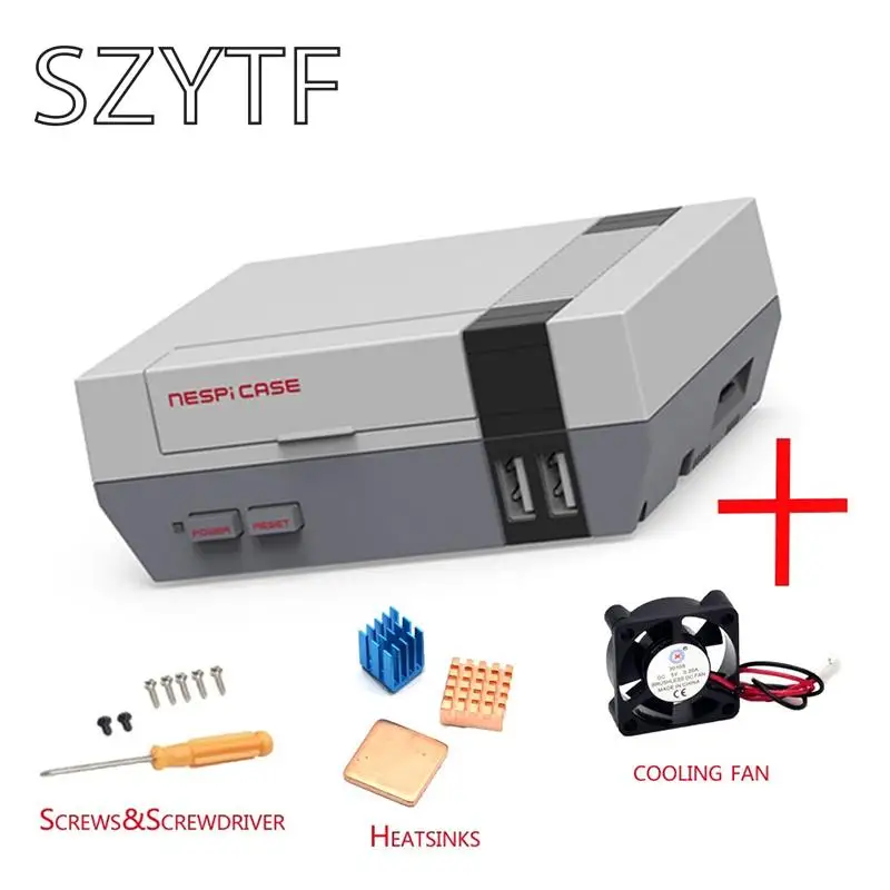 Mini NES NESPI CASE Retroflag Case with Cooling Fan Designed for Raspberry Pi 3 / 2 / B ...