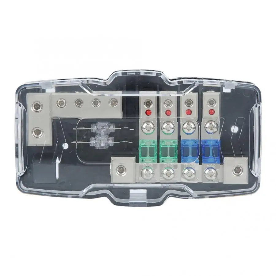 4 Way Fuse Block Box Multifunctional Fuse Block with LED Light 4 Way ...