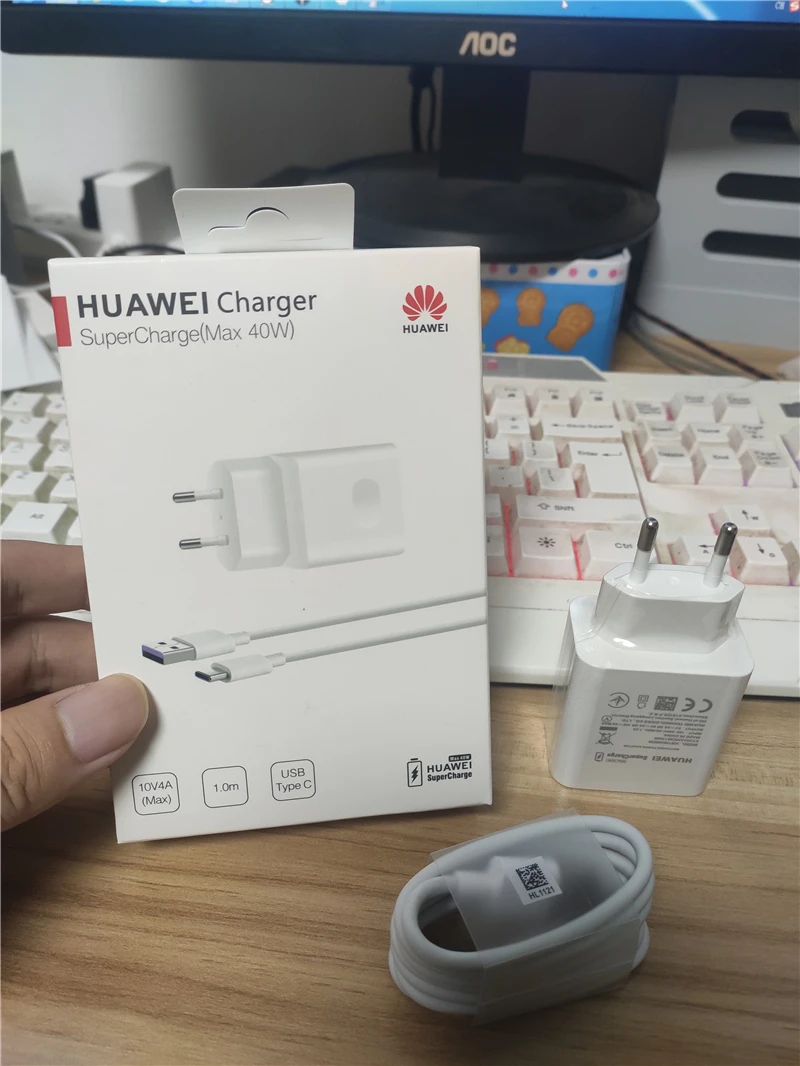 Original Huawei 4.5v 5a Supercharge Quick Charger 22.5w 40w For P20 Pro ...