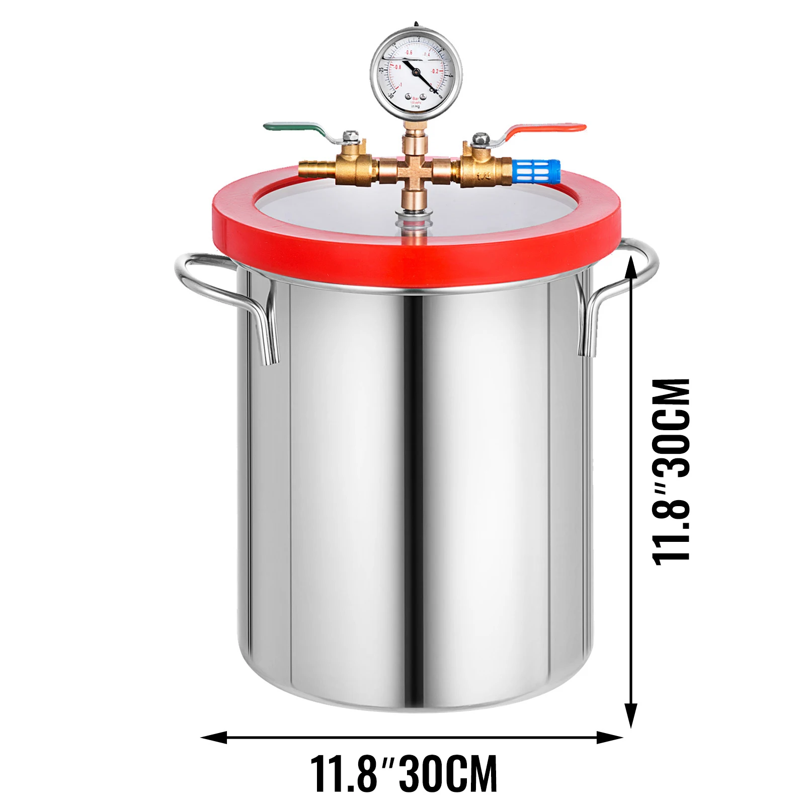 Tolsous 5 Gallons Stainless Steel Vacuum Chamber Kit Lid Air Degassing ...