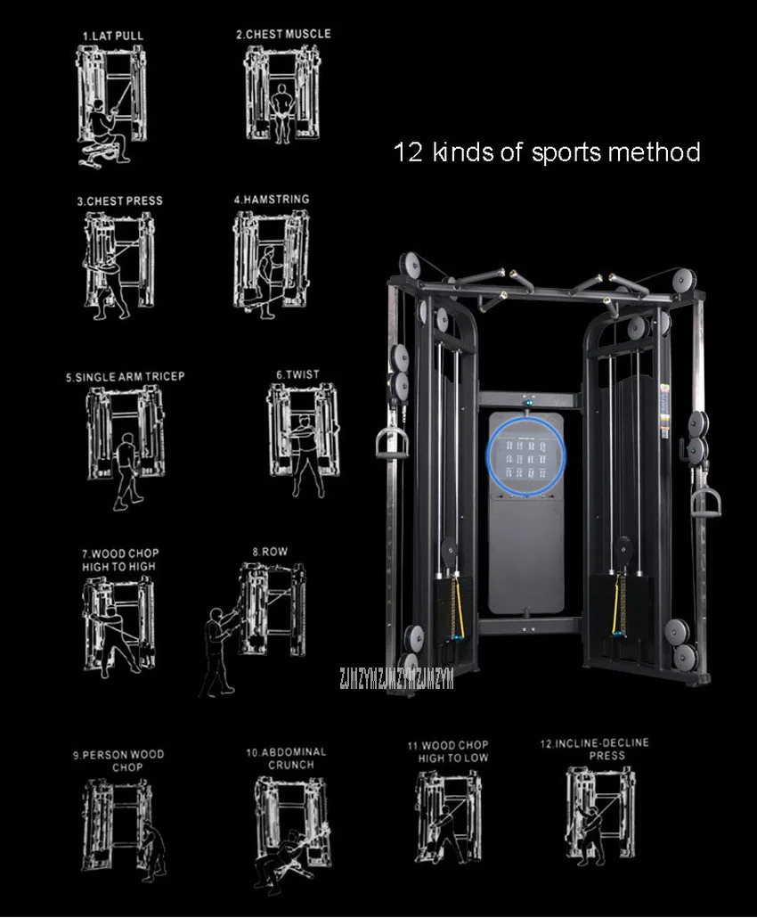 Commercial Large Double Arm Counterweight Pulling Rope Training Machine ...