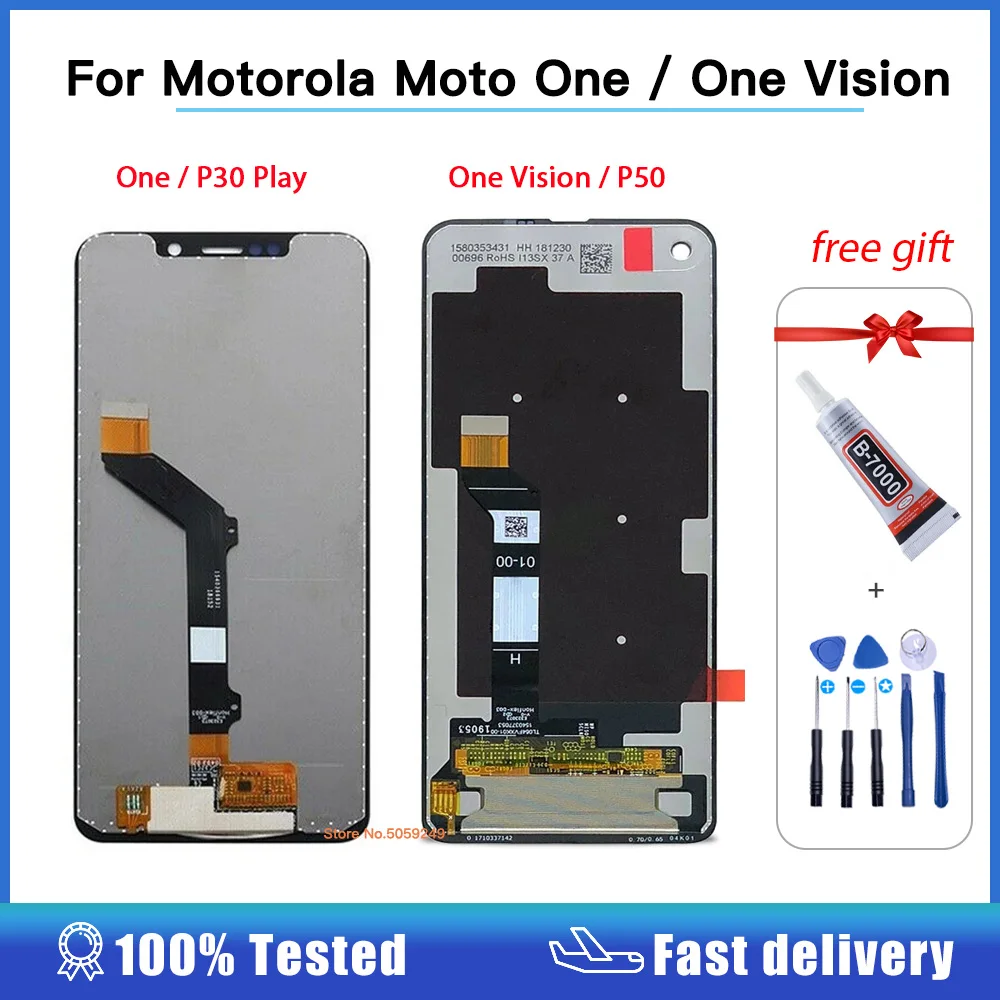 For Motorola Moto One Vision P50 XT1970 LCD Display Touch Screen Sensor ...