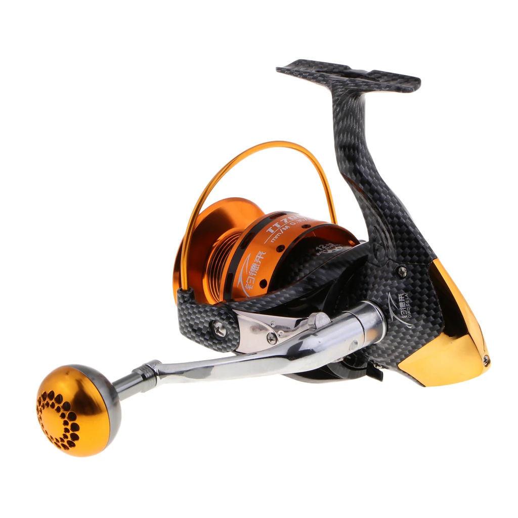 TT7000 Metal Spinning Fishing Reel 12+1 BB Unique Lotus Handle Casting ...