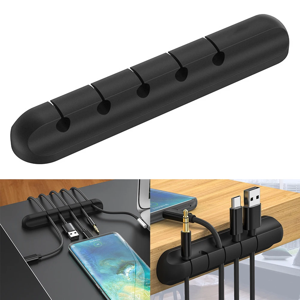 Cable-Organizer-Silicone-USB-Cable-Winder-Desktop-Management-Clips-Self ...