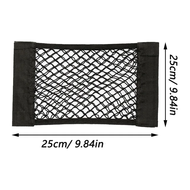 Car Back Rear Trunk Storage Net Seat Elastic String Net Magic Sticker ...