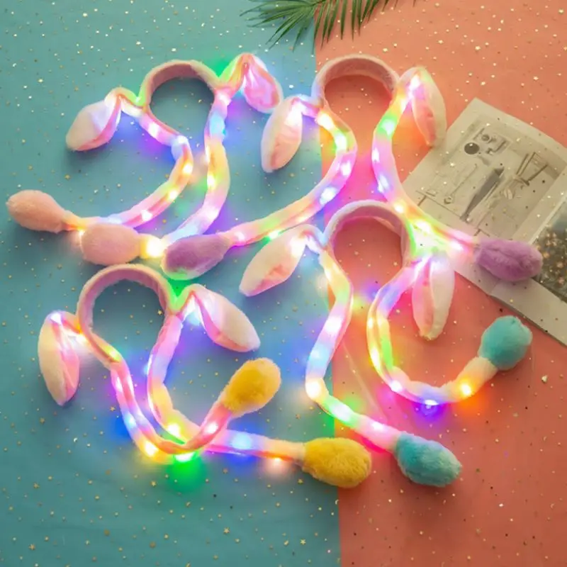 Cute Moving Rabbit Ear | Rabbit Ears Children | Rabbit Ears Lights ...