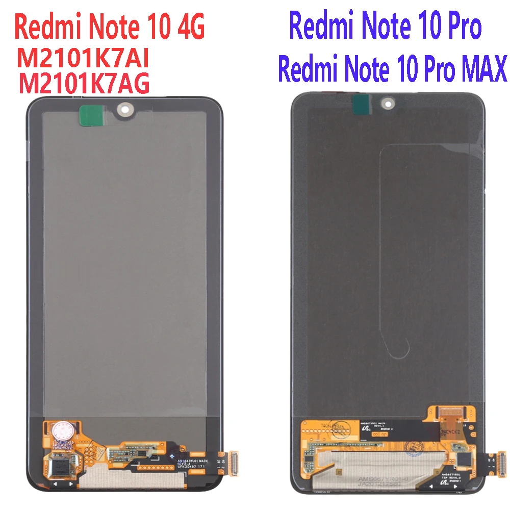 For Xiaomi Redmi Note 10 Pro Max M2101k6g M2101k6r Lcd Display Touch Screen Digitizer Assemby ...