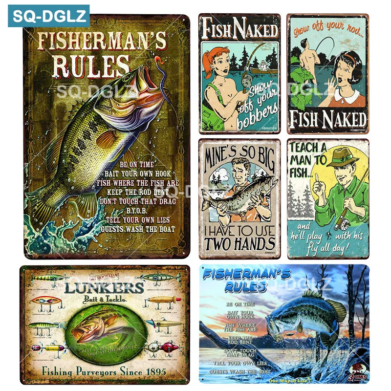 Signs Wall Décor Fly Fishing Metal Sign etna.com.pe