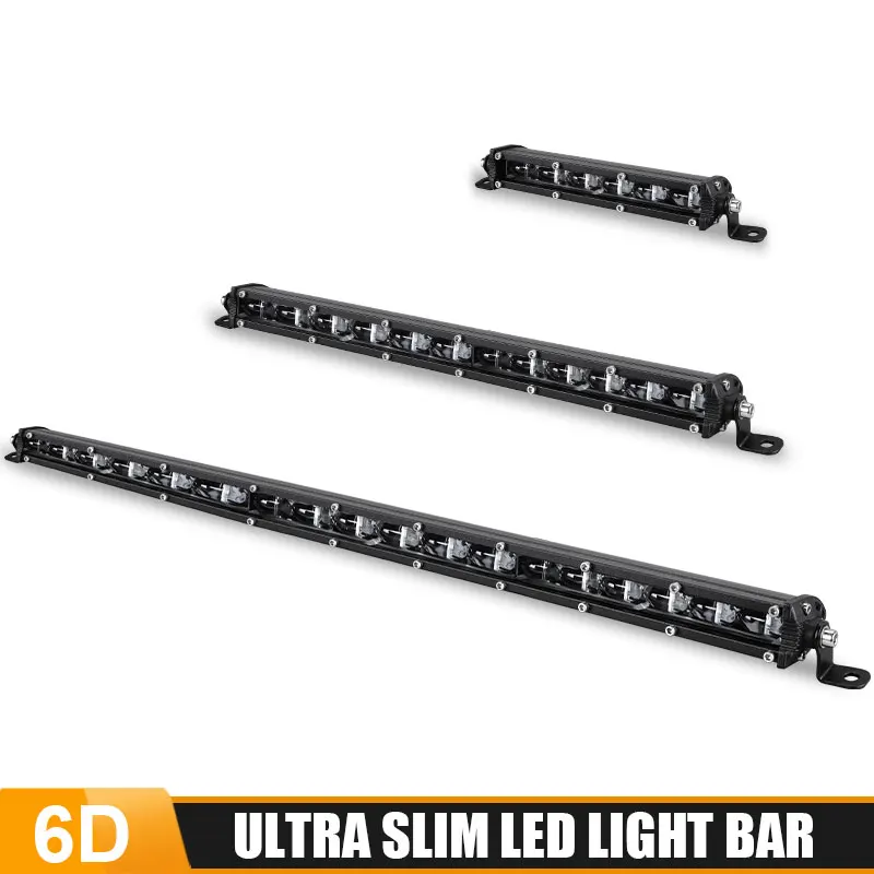 2pcs Ultra Slim LED Light Bar 7'' 13'' 20 inch 6D Super bright Led Bar ...
