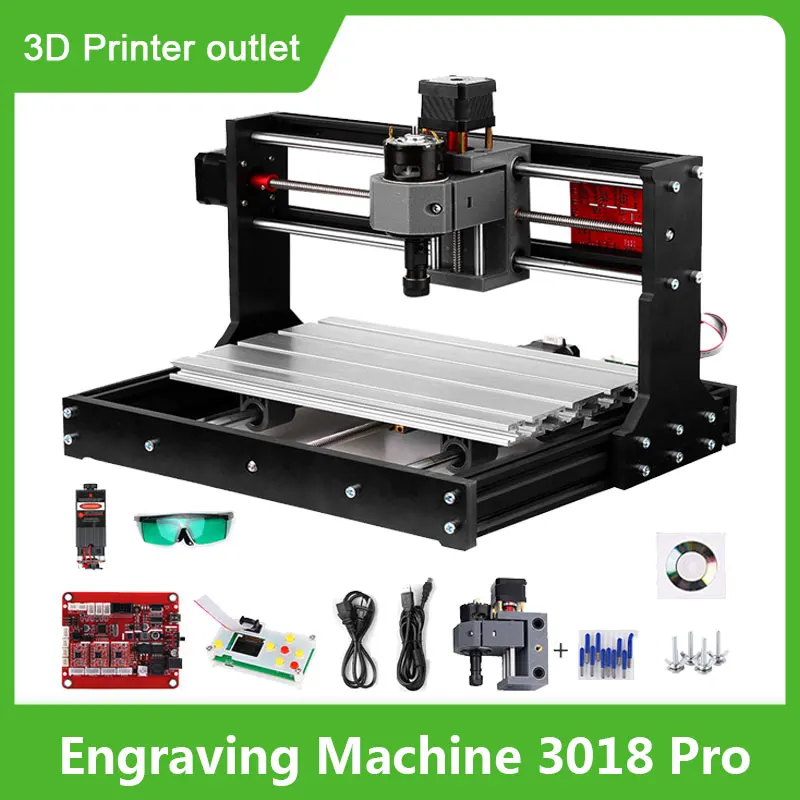 Máquina de grabado CNC 3018 Pro GRBL, Control DIY, Mini máquina CNC, fresadora Pcb de 3 ejes ...