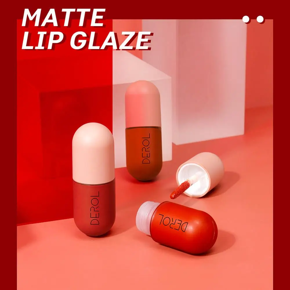 DEROL-3-Sticks-3-Color-Lipstick-Makeup-Set-Matte-Capsule-shape-Portable ...
