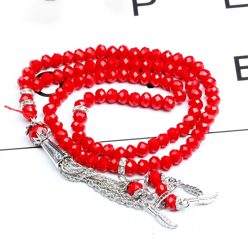 CHAPELET,Blue-5 x 5mm Length 48cm--Perles de prière musulmane islamique ...