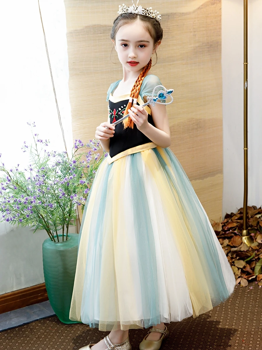 Cosplay Elsa Dresses Elsa Costumes Princess Anna Dress for Girls Party ...