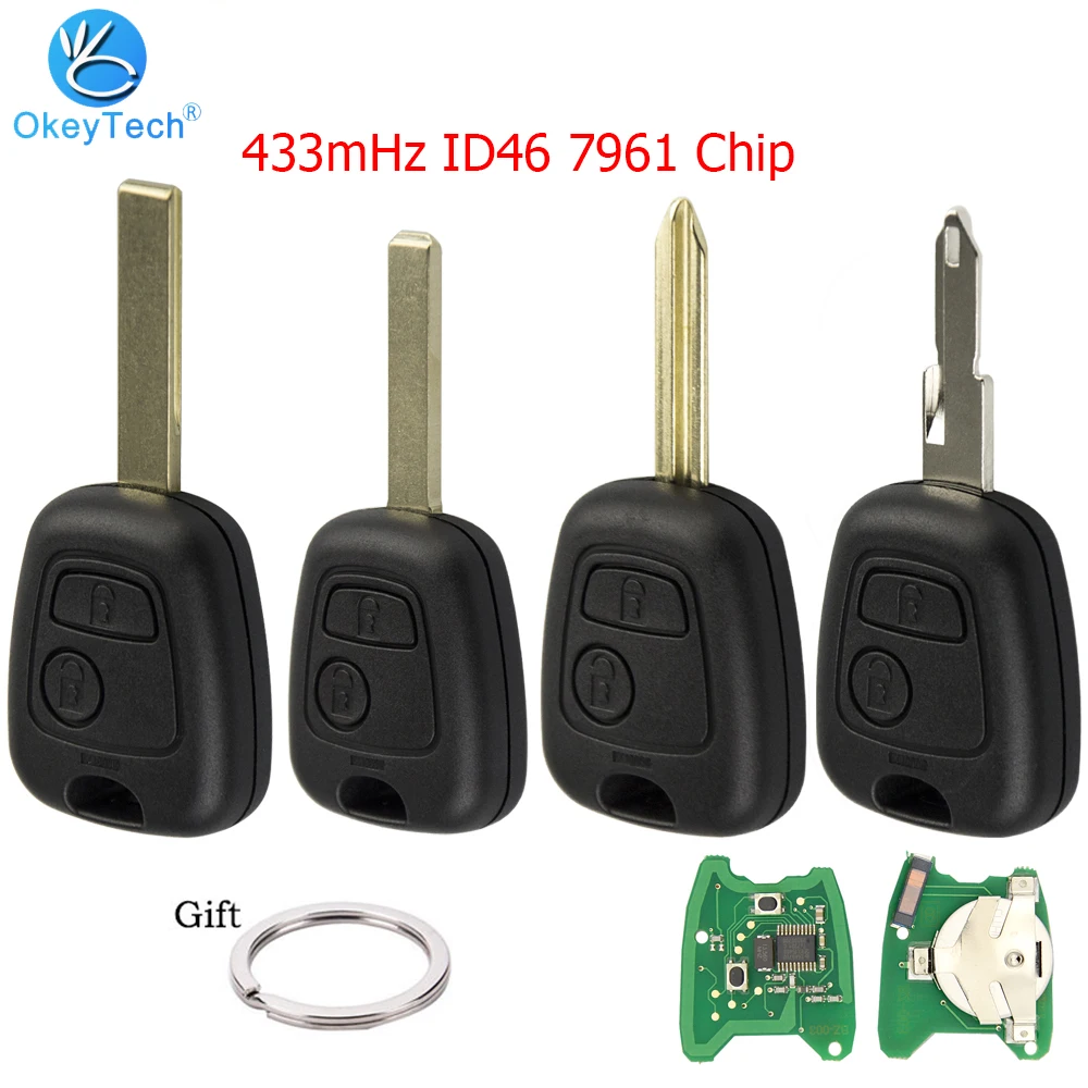 OkeyTech-For-Peugeot-106-206-107-207-306-307-407-2-Buttons-Remote-Car ...