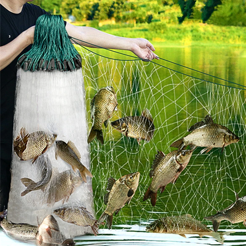 Single-layer-Fishing-Net-0-25-Mm-Nylon-Wire-Diameter-High-quality-River ...