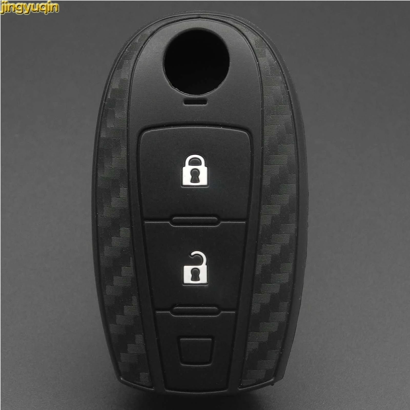 15pc Smart Car Key Case Cover Silicone + Carbon Fiber For Suzuki Vitara ...