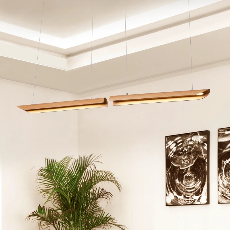 Nordic LED Pendant Lights Lighting Modern Wooden Pendant Lamp Bedroom ...