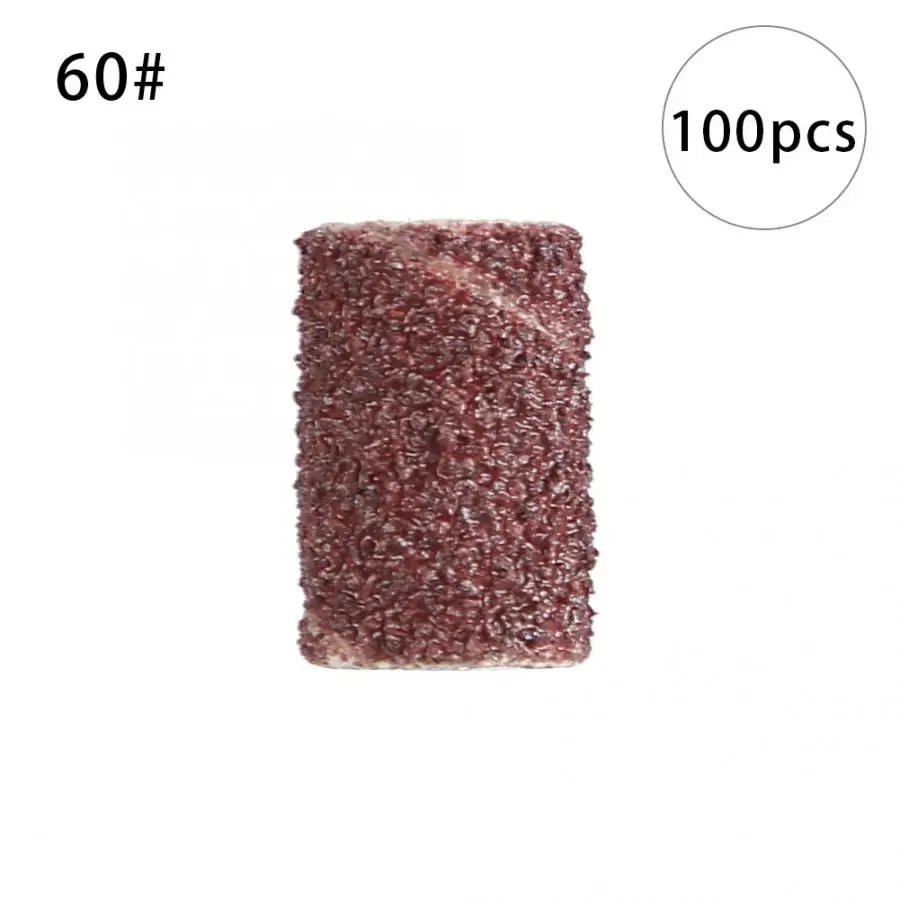 Nail Art 100pcs Nail Sanding Ring Grinding Head Sanding Band Ring Drill ...