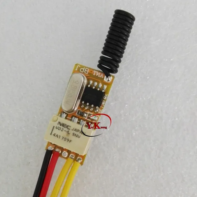 3.7V Tiny RF Remote Switch 433 315 4.2V 4.5V 5V 6V 7.4V 9V 12V Small ...