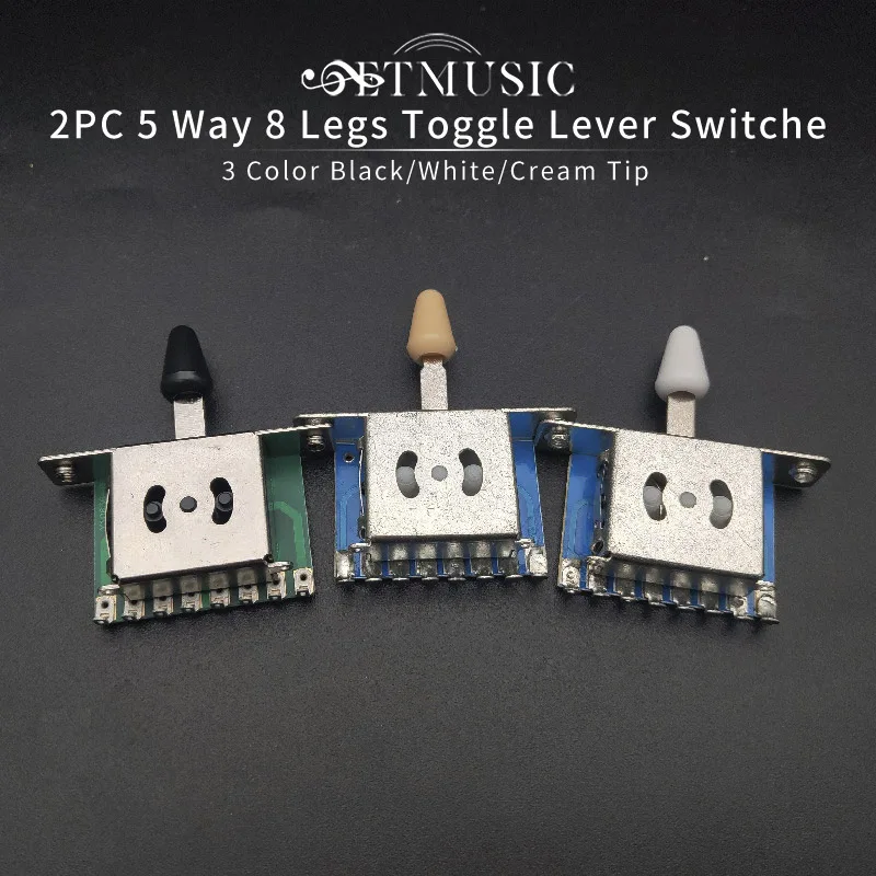 2PC 5 Way Selector Electric Guitar Pickup Switches 8 Legs Guitar Toggle ...