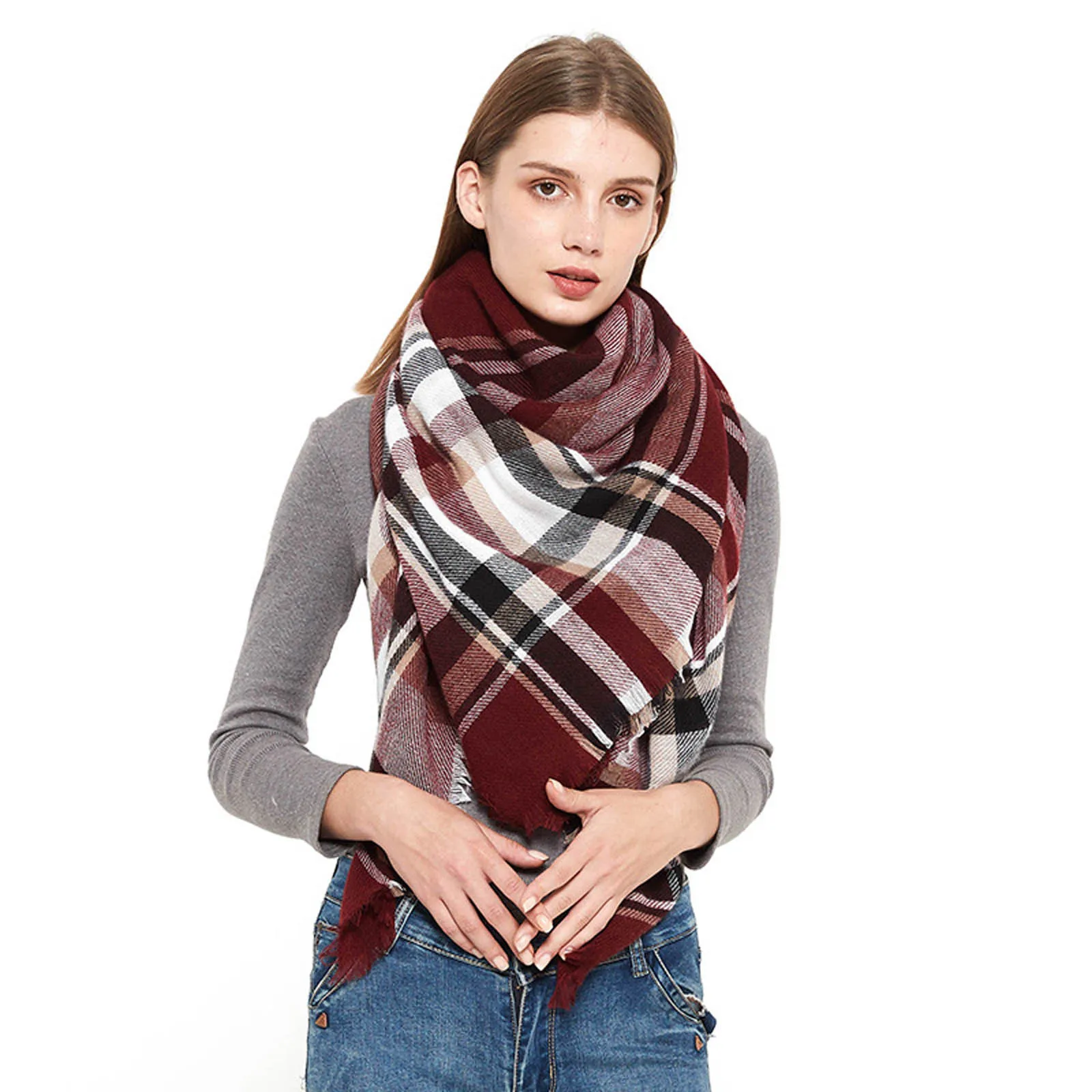 Accessories Large Metallic Cashmere Blend Pashmina Shawl womens trendy ...