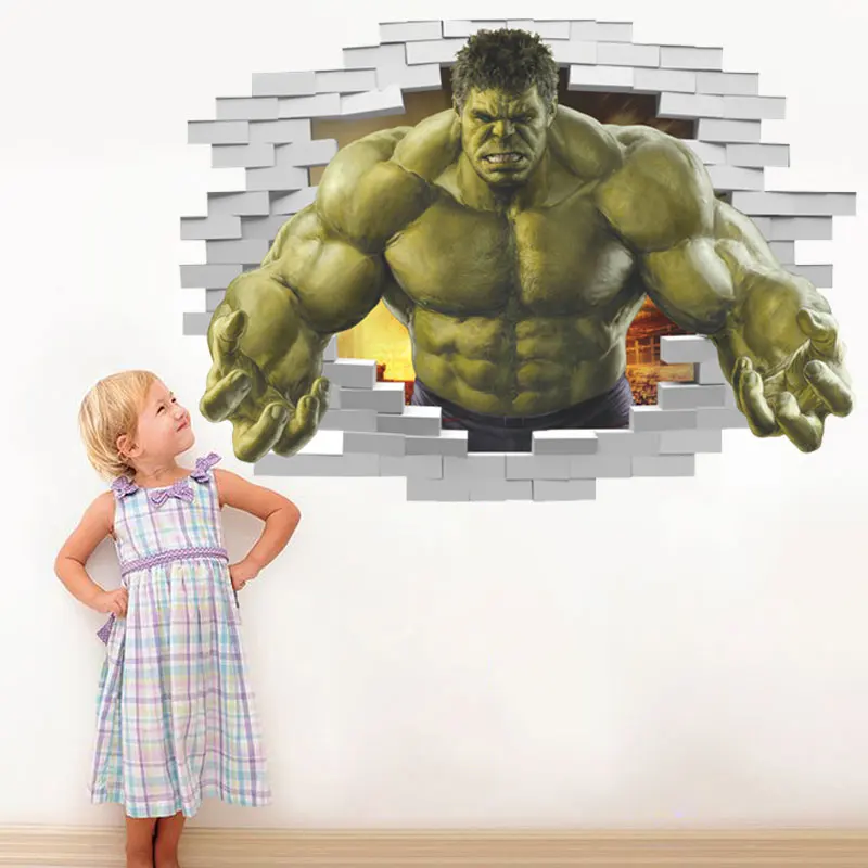 Home & Living Comic Decal Comic Decor Incredible Hulk Decal Super Hero ...
