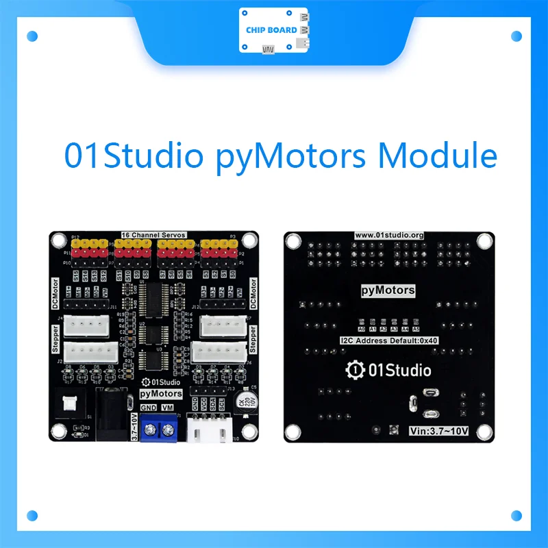 01Studio PyMotors Module Servo DC Stepping Motor Micropython Python 