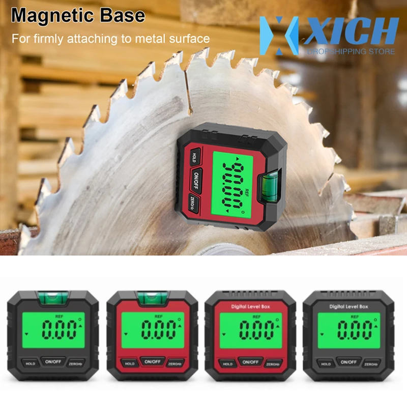 360 Degree Digital Protractor Angle Finder Lcd Backlight Electron ...