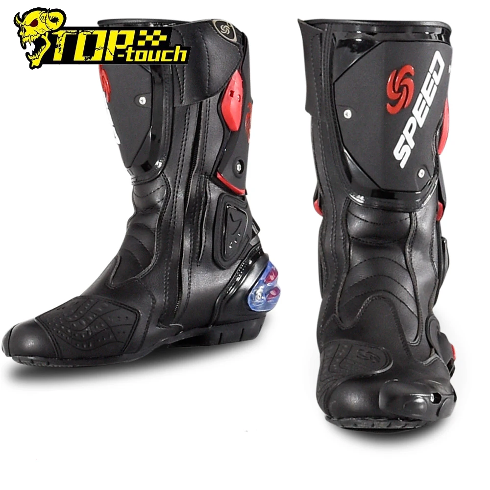 Professional Motocross Boots Pro-Biker B1001 Speed Genuine Leather ...