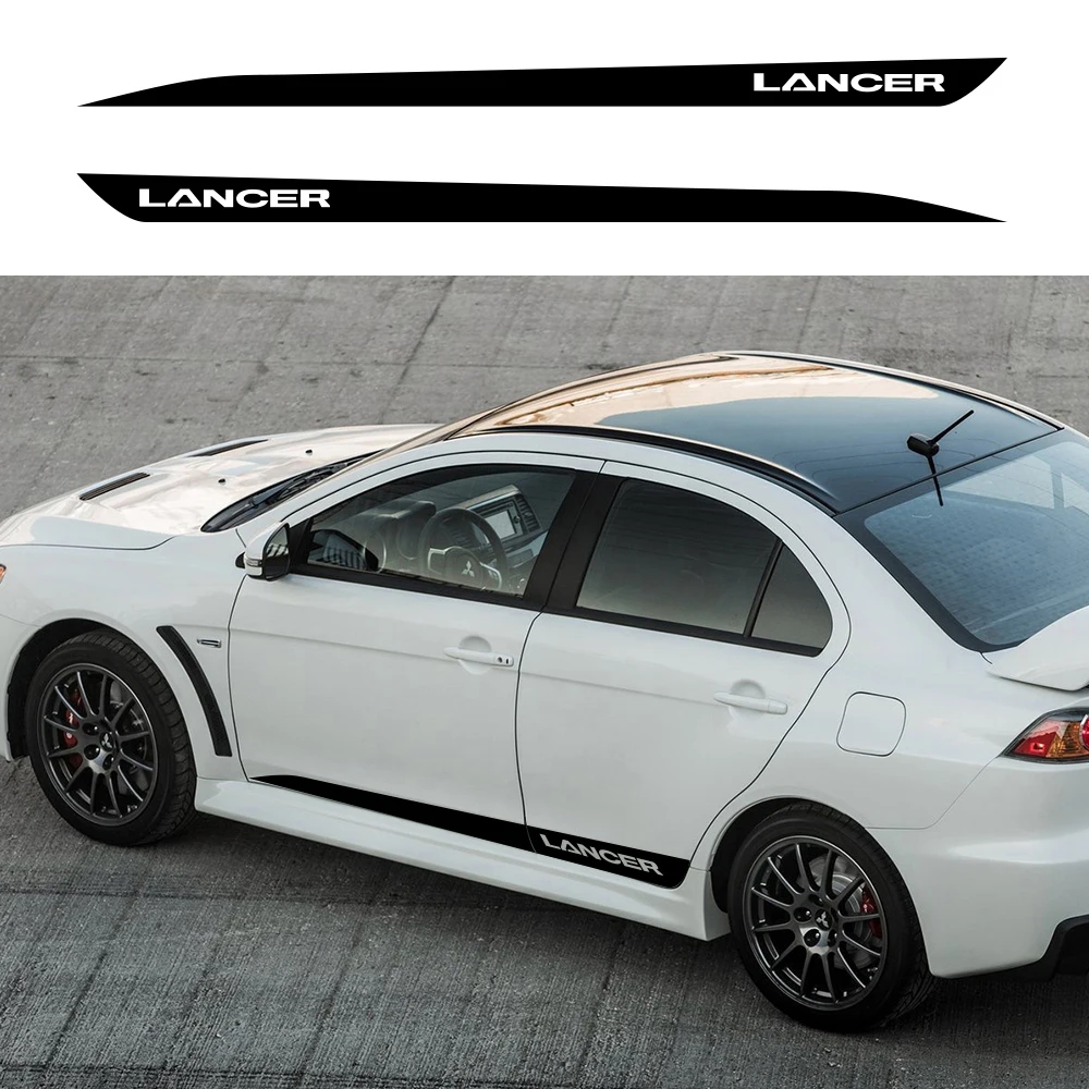 For-Mitsubishi-Lancer-10-3-9-2PCS-Auto-Vinyl-Film-Decals-Sports-Styling ...