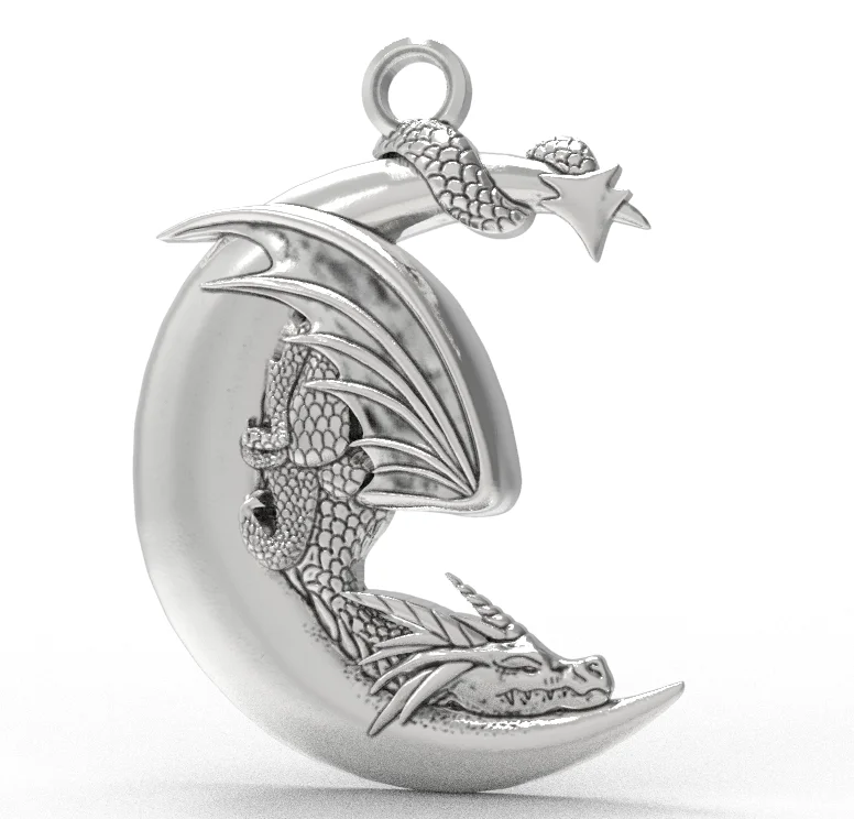 Vintage Dragon Myth Pendant Necklace Gothic Amulet Protection Jewelry ...