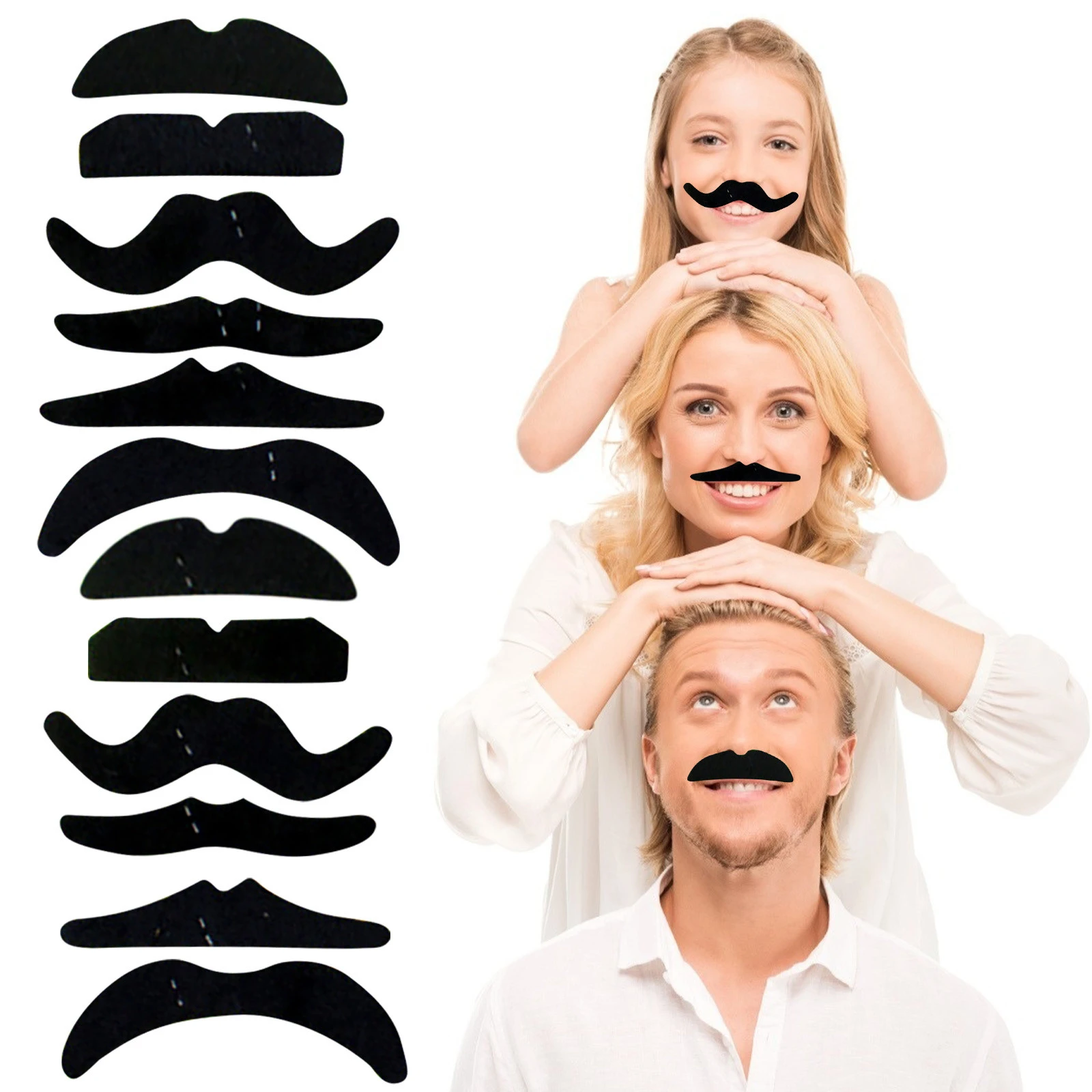 New Trend 12pcs Funny Fake Mustache Sticker Pirate Party Decoration ...