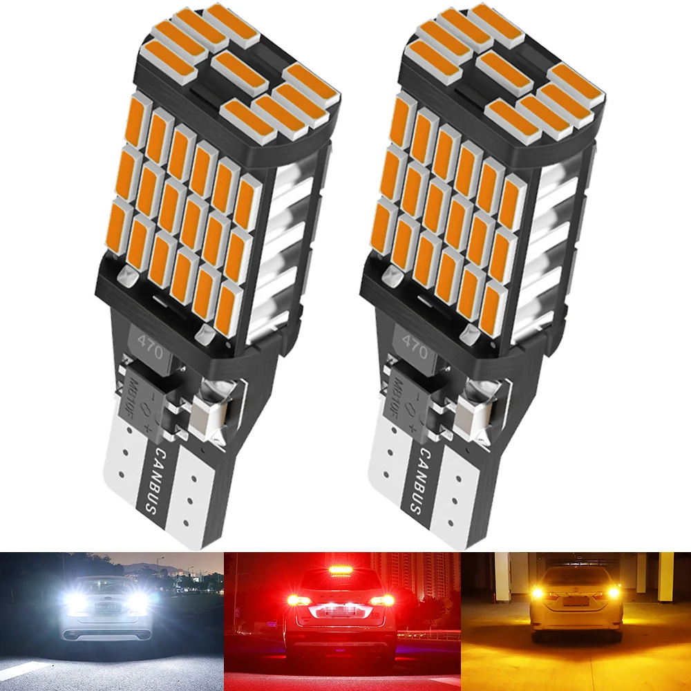 2x T15 LED W16W Bulbs Canbus OBC Error Free LED Backup Light 921 912 ...